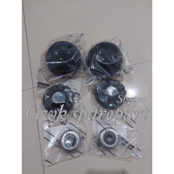 Jual Paket 3set karet tatakan support shock breaker depan front Toyota ...