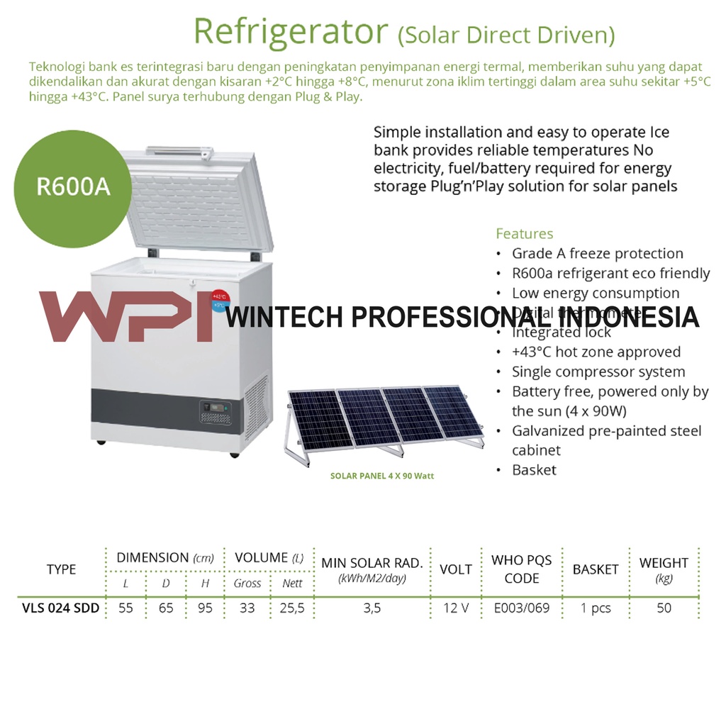 Jual GEA VLS-024-SDD REFRIGERATOR SOLAR DIRECT DRIVEN GEA VESTFROST ...