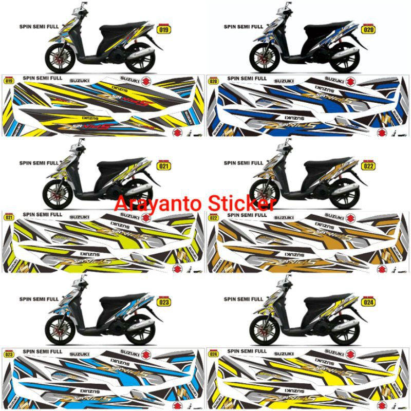 Jual Stiker Striping Decal Suzuki SPIN 125 Variasi ARS004 (Semua Ready ...
