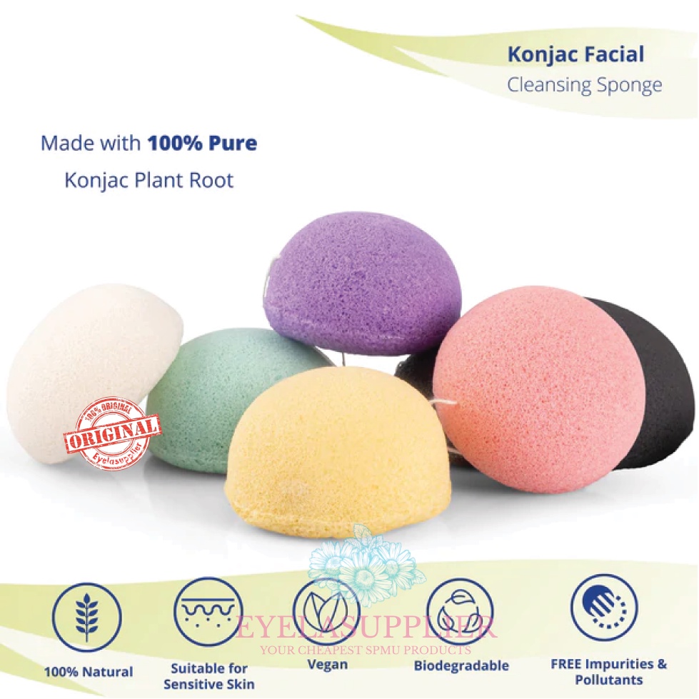 Jual 100% Natural Konjac Sponge Pembersih Muka Alami Mengangkat Sel ...