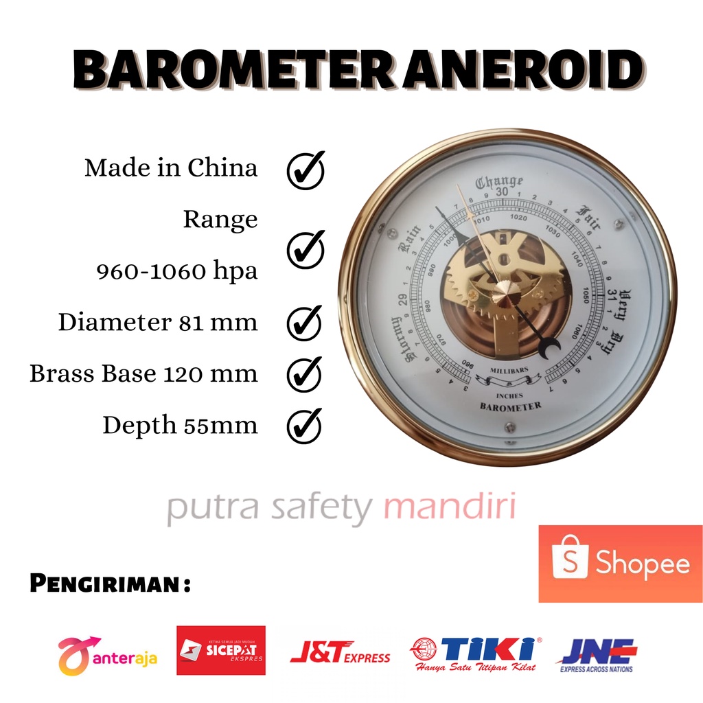 Jual BAROMETER ANEROID NAUTICAL INSTRUMENT PERLENGKAPAN KAPAL MARINE ...