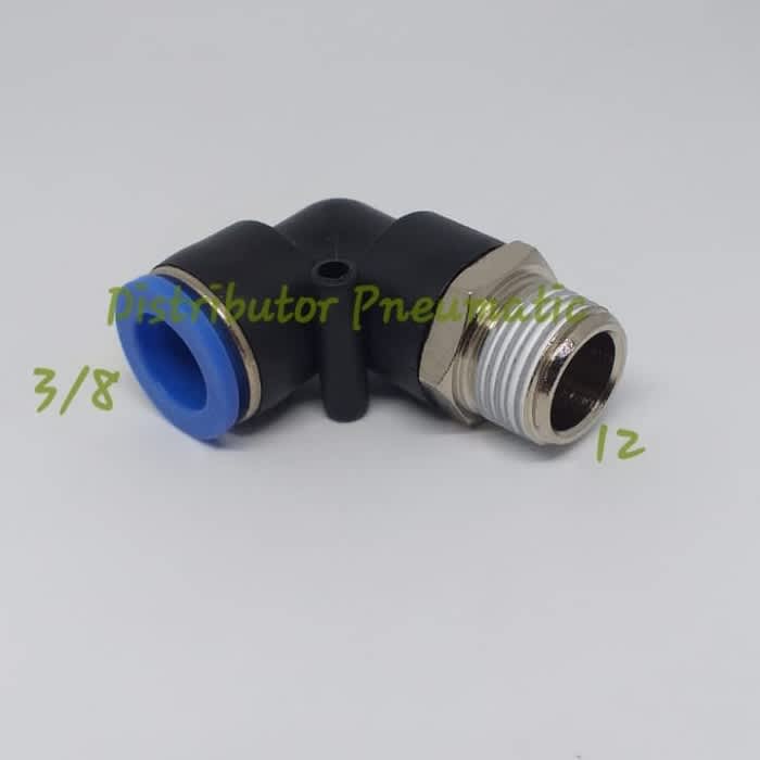 Jual MPL 12-03 (3/8") Fitting Elbow Pneumatic Selang Od 12mm drat 3/8 inchi | Shopee Indonesia