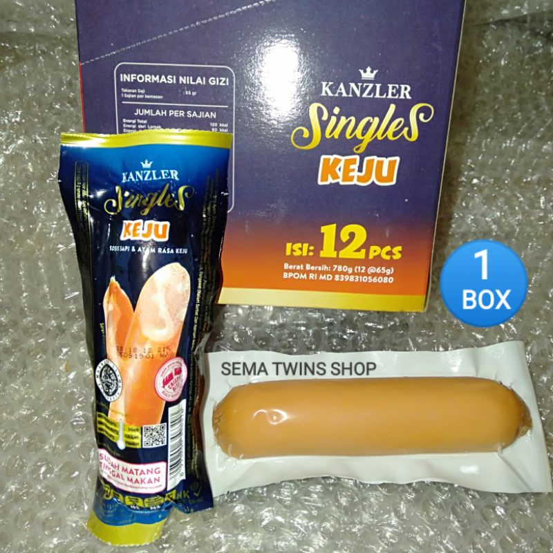 Jual 1 BOX Sosis Kanzler Singles KEJU 65gr / 12 Pcs | Shopee Indonesia