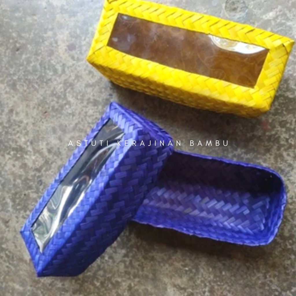 Jual Besek Persegi Panjang 22 x 8 x 7 cm Mika Warna/Besek Mika/Besek ...