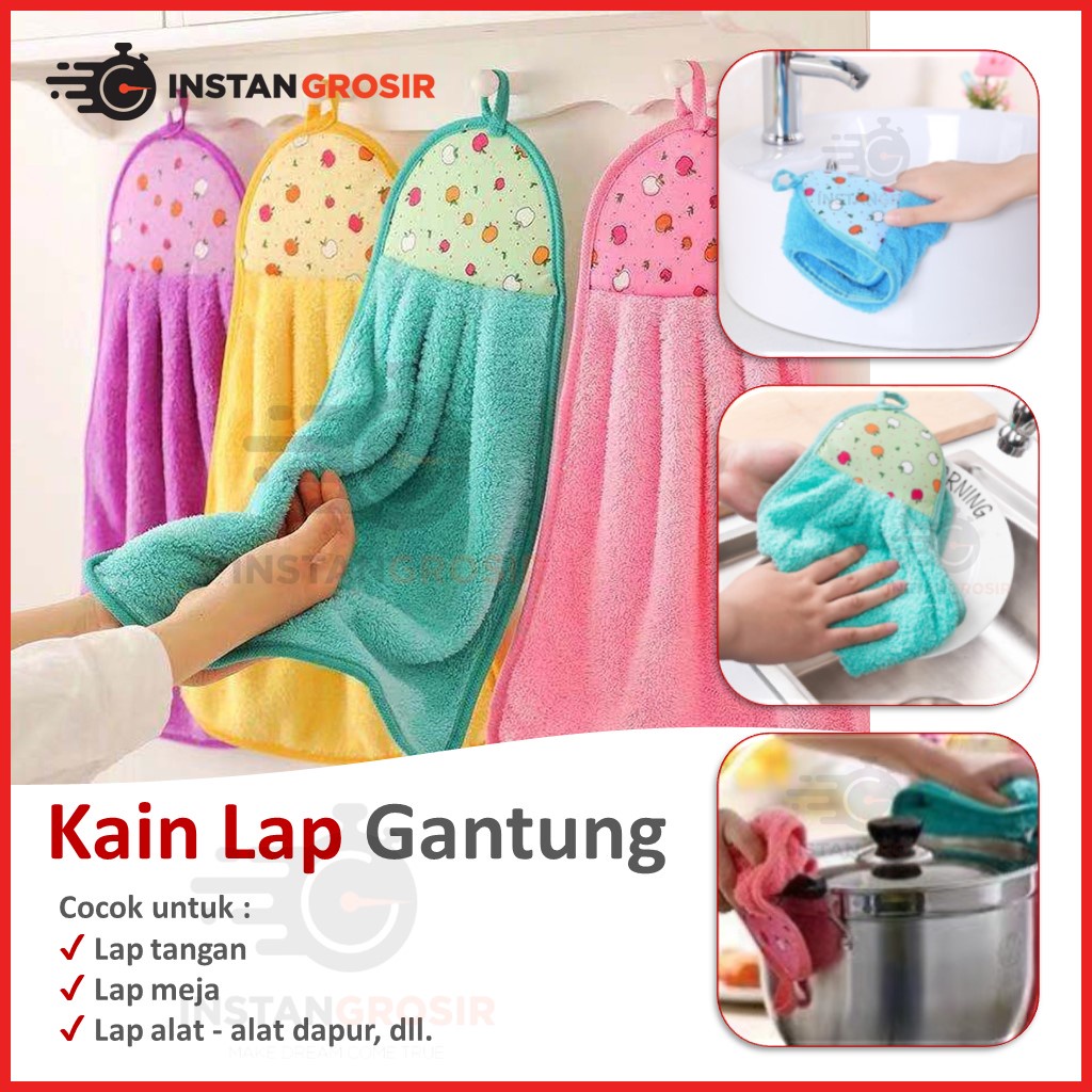 Jual Kain Lap Tangan Serbet Gantung serbaguna kitchen towel murah ...