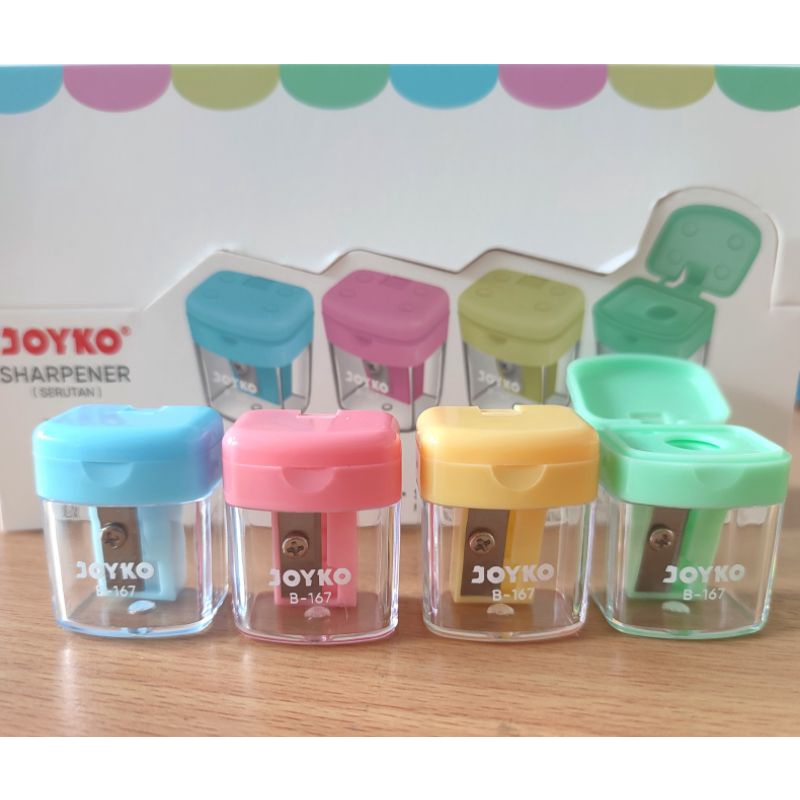 Jual Rautan Joyko B-167 Sharpener Pastel 1 Lubang | Shopee Indonesia