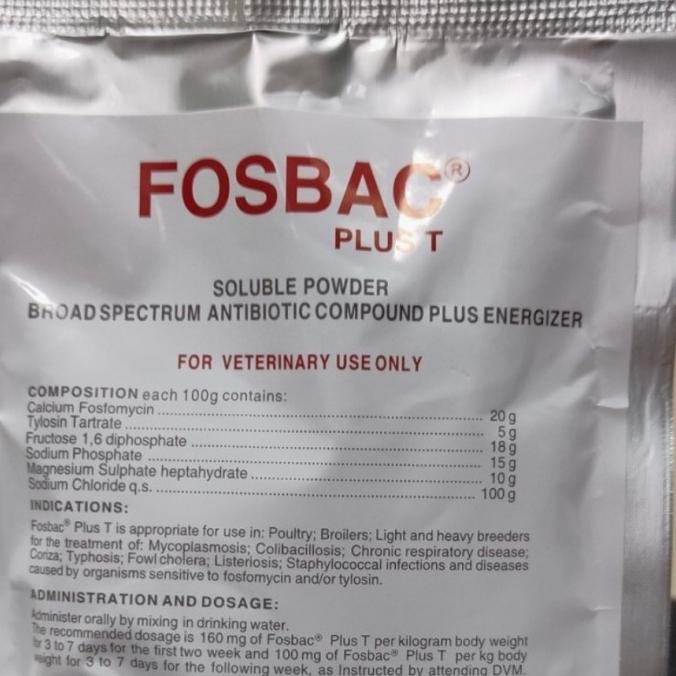 Jual ORIGINAL FOSBAC PLUS T sachet 100Gr,obat unggas Murah | Shopee ...