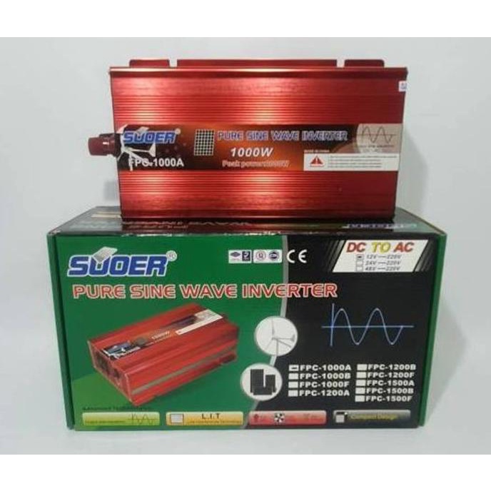 Jual Suoer PURE SINE Inverter 1000 watt PSW Body besar SOUER FPC 1000A ...