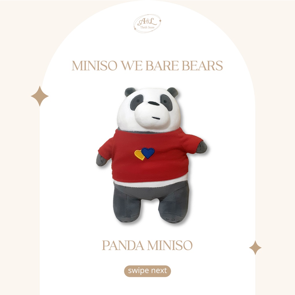 Jual MINISO WE BARE BEARS PANDA PRELOVED BONEKA | Shopee Indonesia