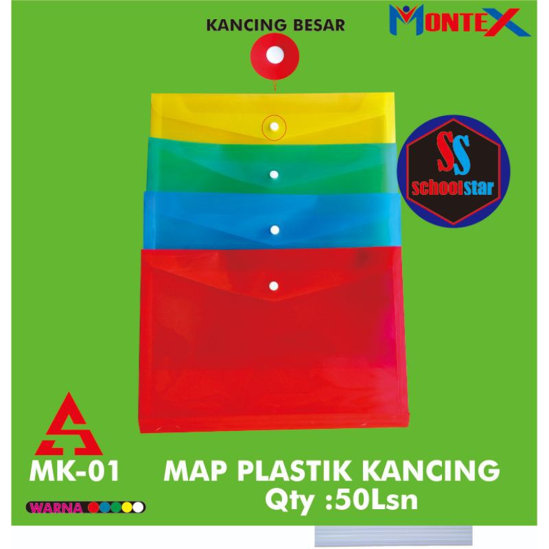 Jual Map Kancing Plastik Folio Punggung Map Plastik Kancing F4