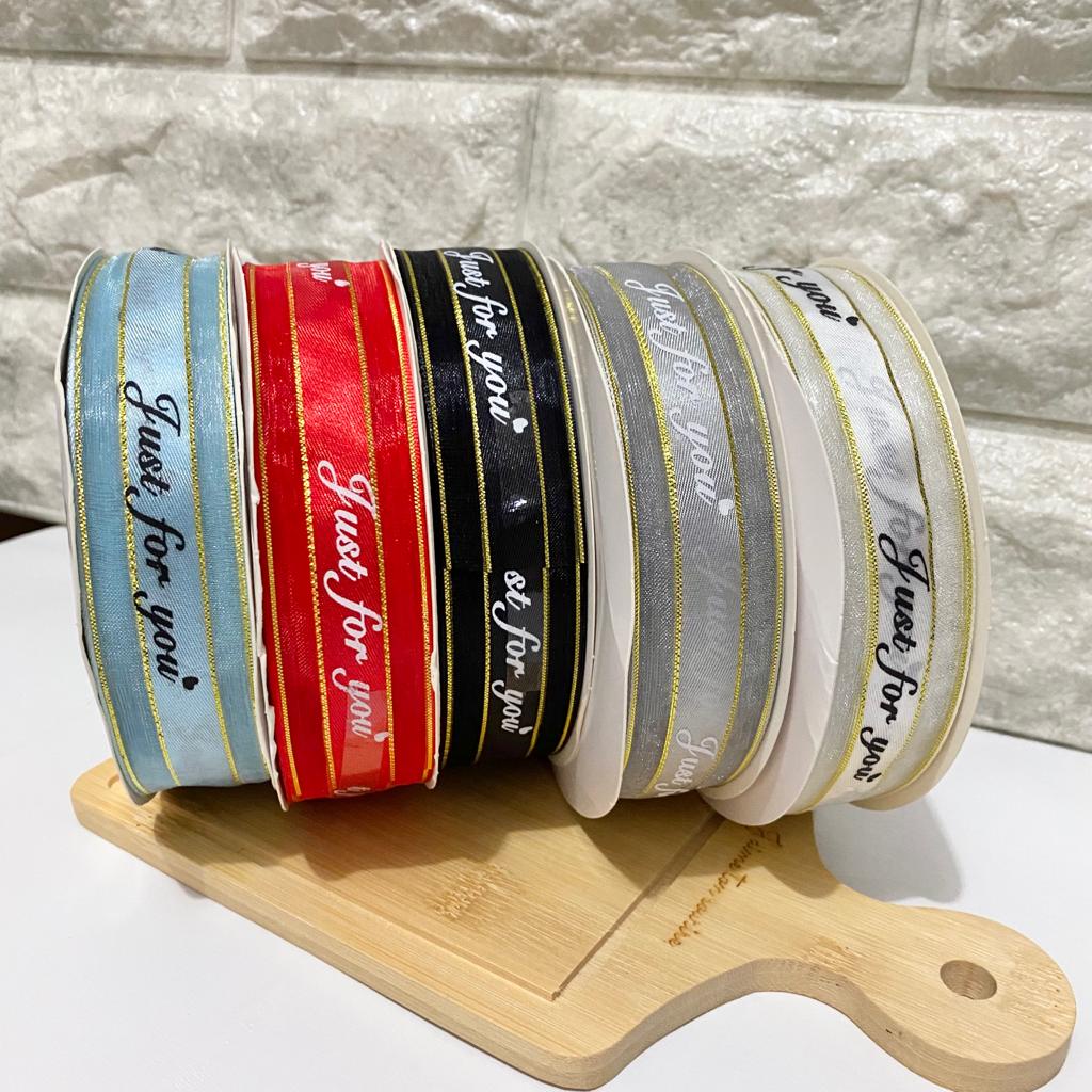 Jual ANEKA MODEL PITA JUST FOR YOU RIBBON ANEKA WARNA 1 METER PITA HIAS ...