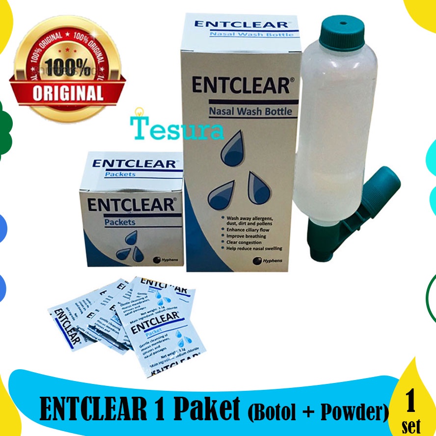 Jual ENTClear Nasal Wash Bottle dan Packets - ENTClear 1 SET Botol plus ...