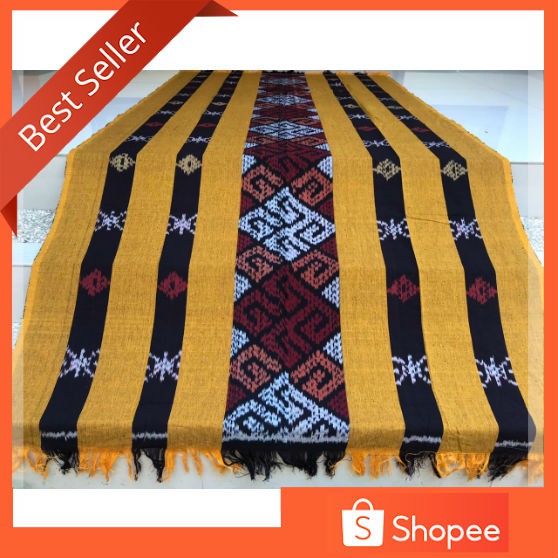 Jual JUAL KAIN TENUN IKAT BLANKET WARNA KUNING MOTIF SULAWESI | Shopee ...