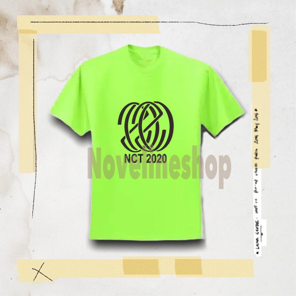 Jual KAOS TSHIRT KPOP NCT 2020 BESAR WARNA HIJAU NEON UNGU LILAC | Shopee Indonesia