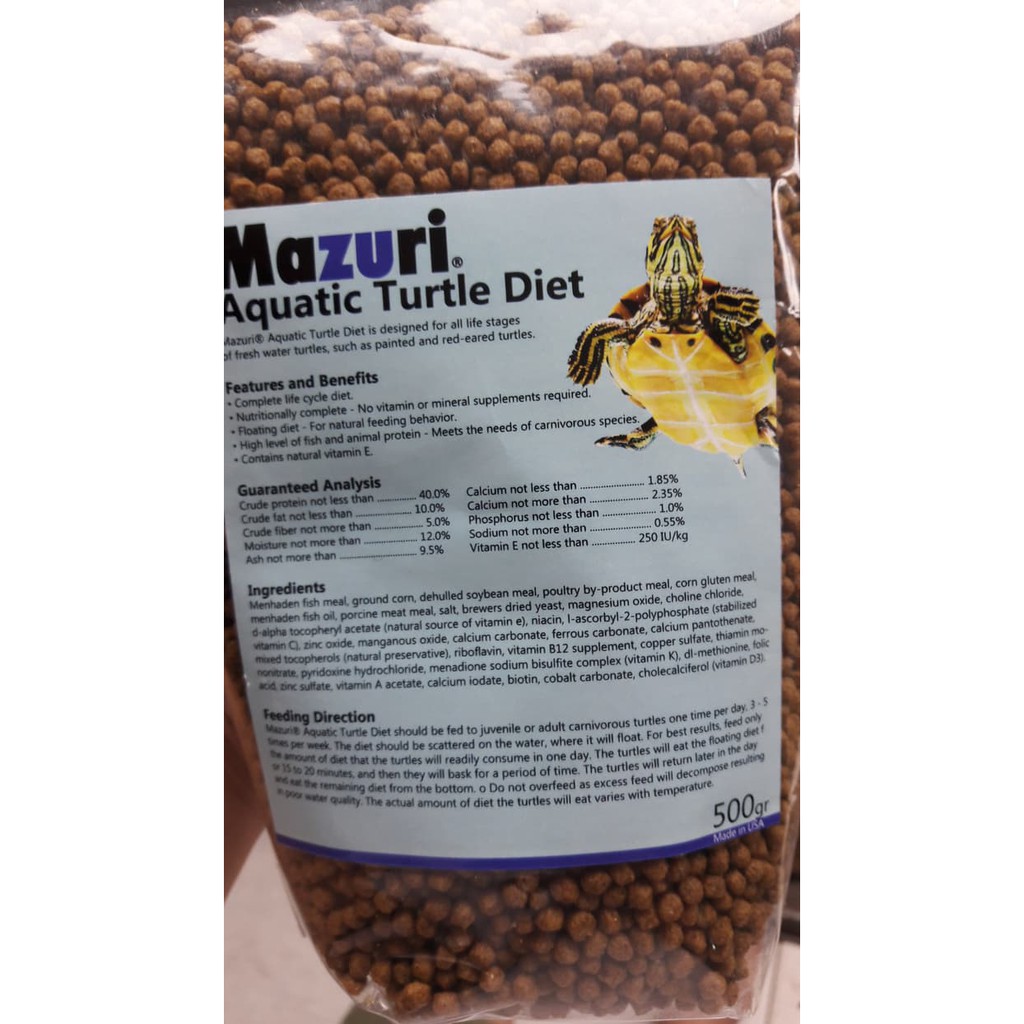 Jual 500gr Mazuri Aquatic Turtle Diet Pelet Kura Air RES Damer ...
