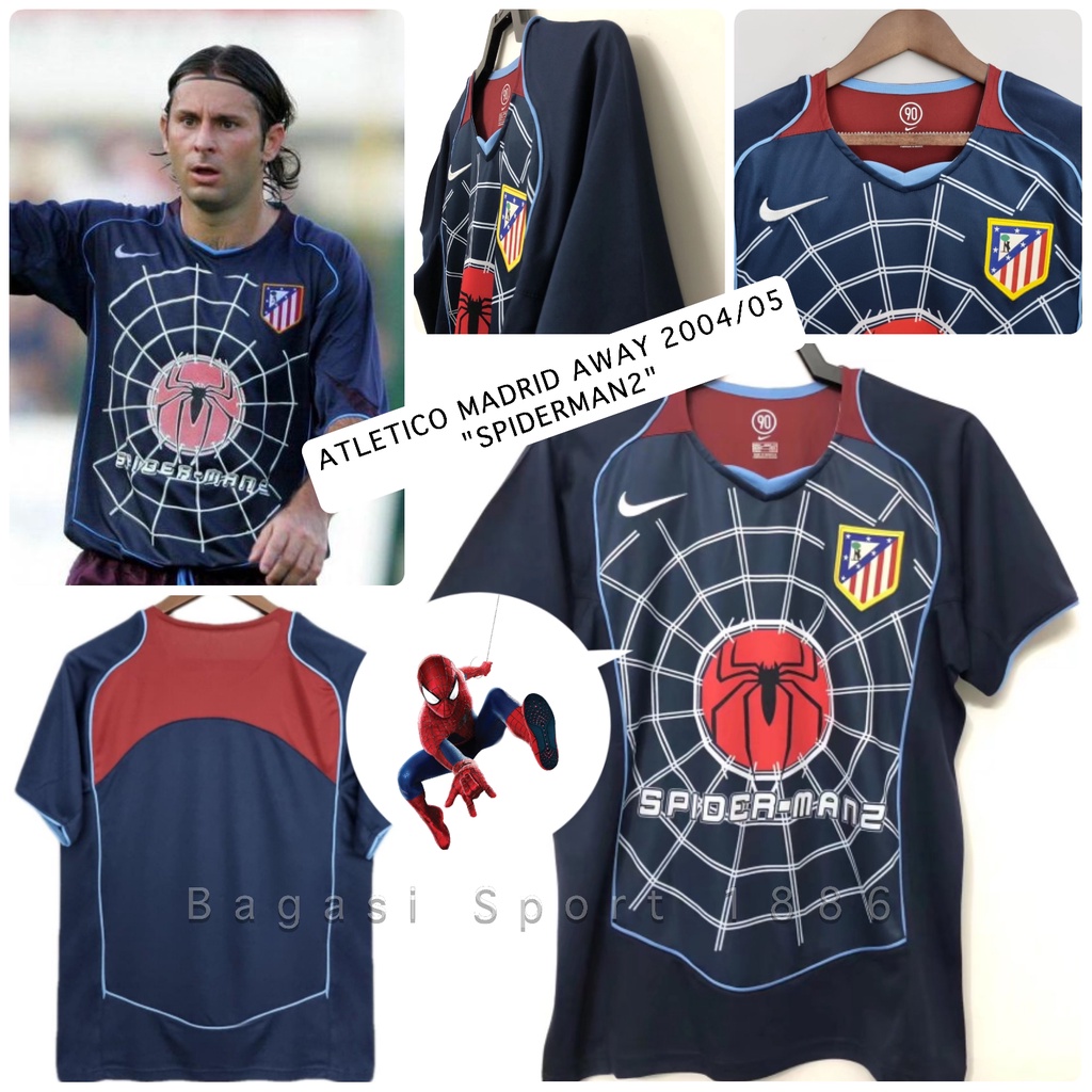 Jual Jersey Baju Bola Atletiko Atm Madriiid Retro Lama Lawas Away Kit ...