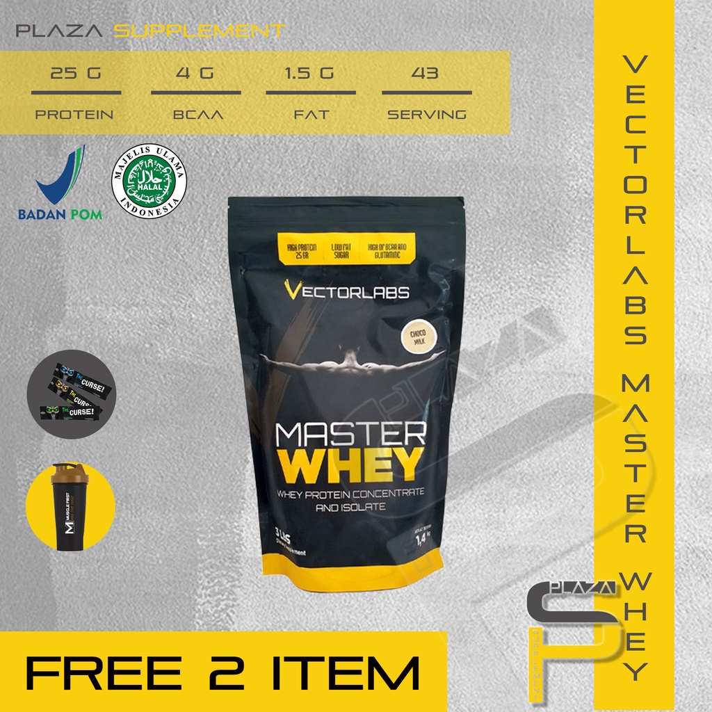 Jual Vectorlabs Master Whey 3lbs ( Whey Protein Concentrate ) | Shopee ...