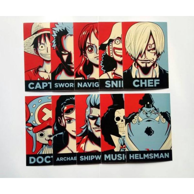 Jual PAKET 10 GAMBAR STRAW HAT PIRATES ONE PIECE LUFFY | Shopee Indonesia