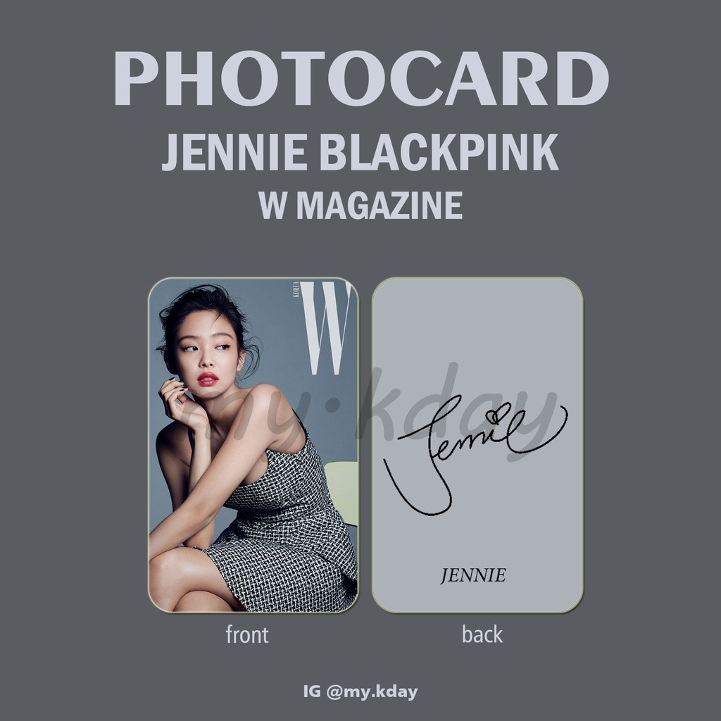 Jual PC-0113, Unofficial Photocard Jennie Blackpink W Magazine 2 sisi ...