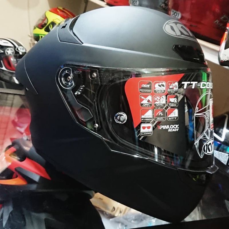 Jual HELM KYT TTC/TT-COURSE HITAM DOFF SOLID ORIGINAL | Shopee Indonesia