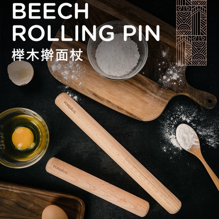 Jual Forbake Beech wood rooling pin / rolling pin kayu / alat gilas ...
