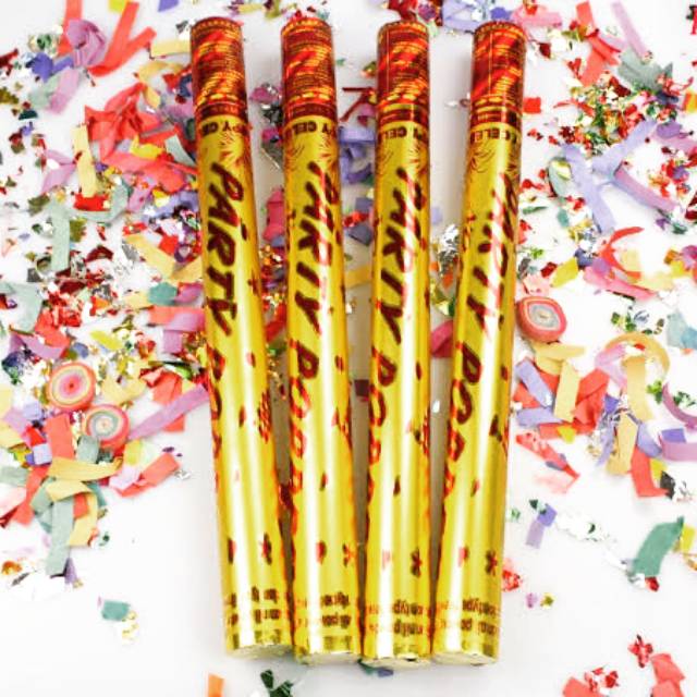 Jual Confetti party popper 30cm & 40cm (WAJIB pakai dus) | Shopee Indonesia
