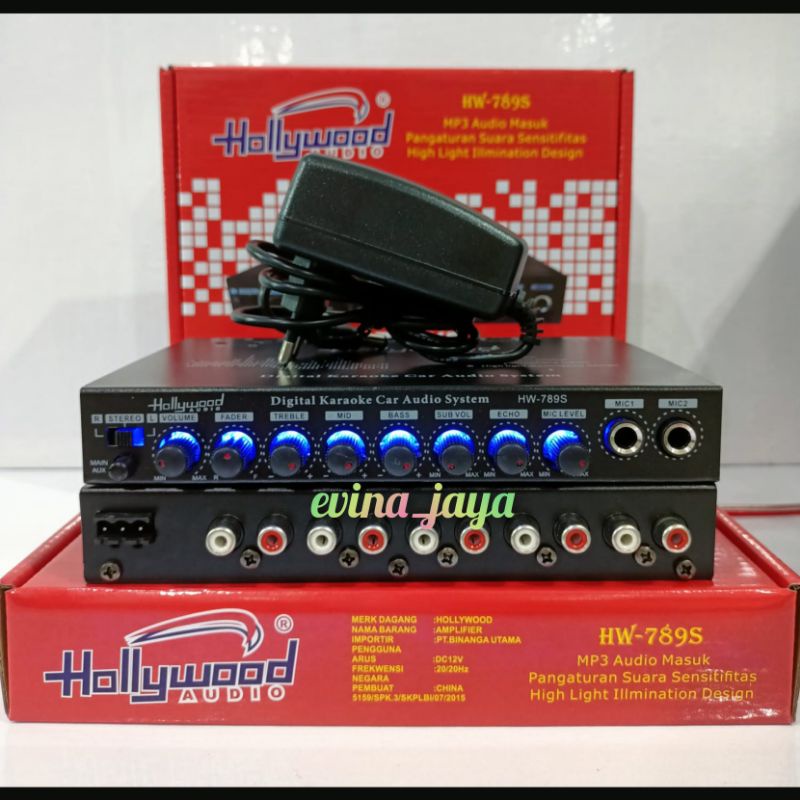 Jual Parametrik preamp equalizer Hollywood Hw-789S bonus adaptor 12 V ...