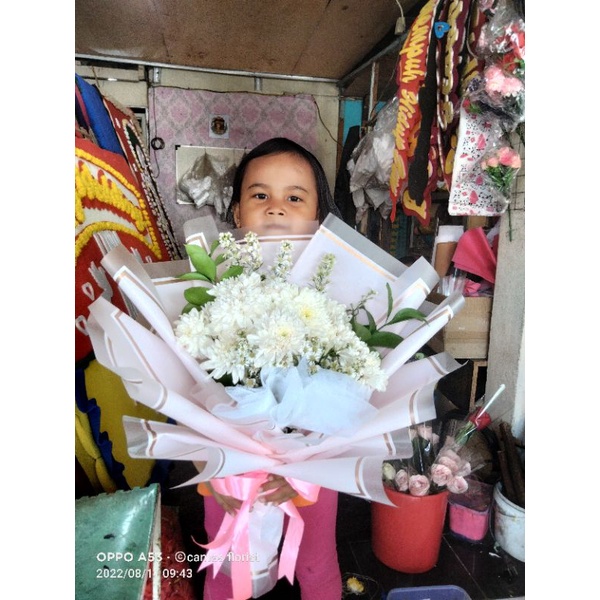 Jual bouquet buket bunga aster segar asli | Shopee Indonesia