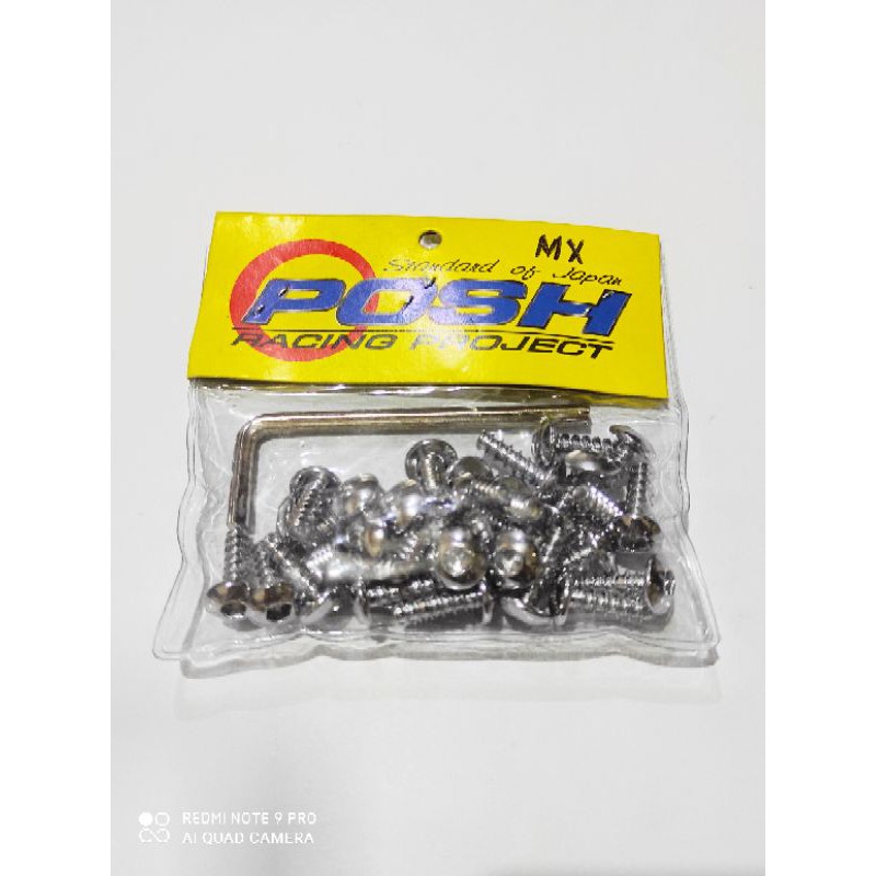 Jual Baut body L crome baut body full set 34pcs baut yamaha MX dan Mio ...