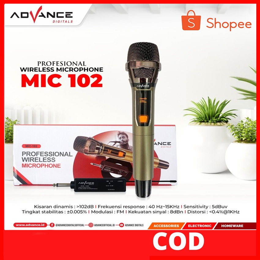 Jual Mic Wireless single Advance 101 / 102 / 103 /104/mic wireless ...