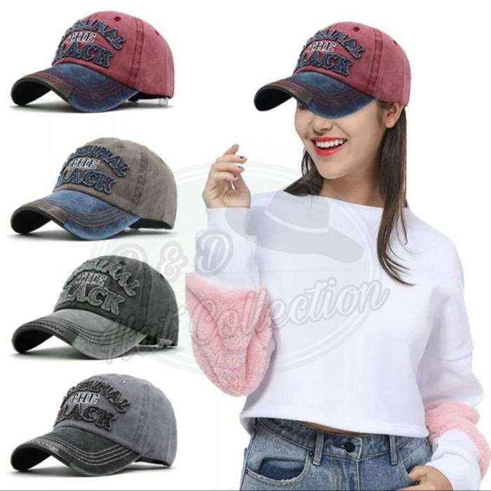 Jual Topi Baseball Denim Import Topi Pria Wanita Original The Black ...