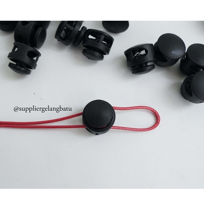 Jual Stopper tali serut masker bulat compo klakson black doff premium ...