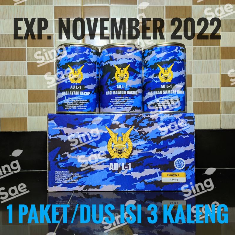 Jual RANSUM TNI AU 1 PAKET/MAKANAN NASI KALENG TNI/RANSUM POLRI/MAKANAN ...