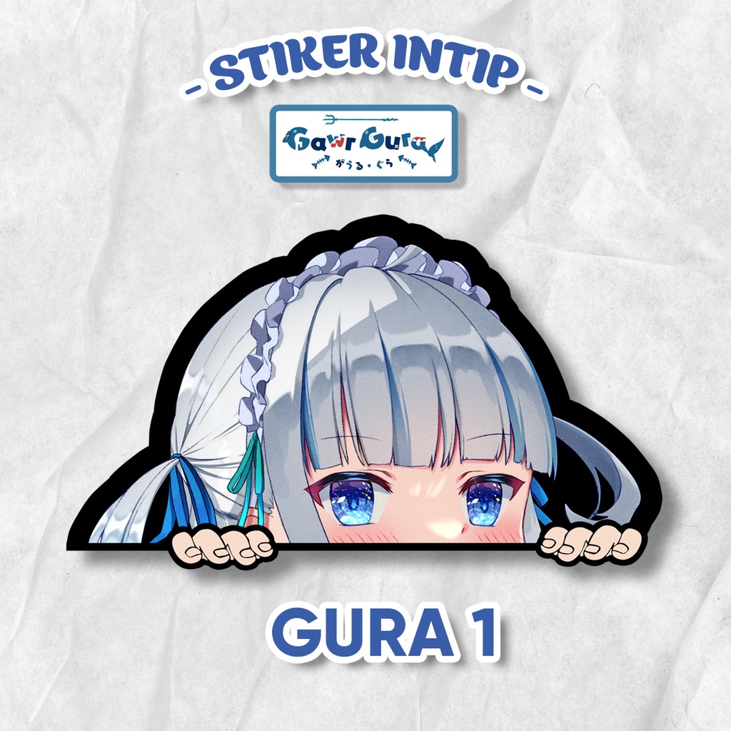 Jual Stiker Intip Gawr Gura Hololive Vtuber Anime Sticker Waterproof ...