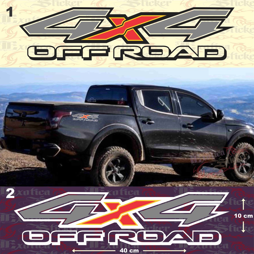 Jual stiker 4x4 OFF ROAD 4WD sticker cutting 4 | Shopee Indonesia