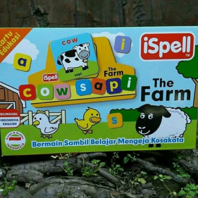 Jual Kartu edukasi puzzle iSpell the farm | Shopee Indonesia