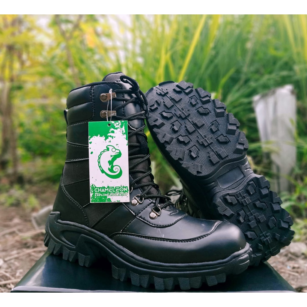 Jual sepatu pdl hitam pdl pria pdl security pdl porli tactical kerja ...