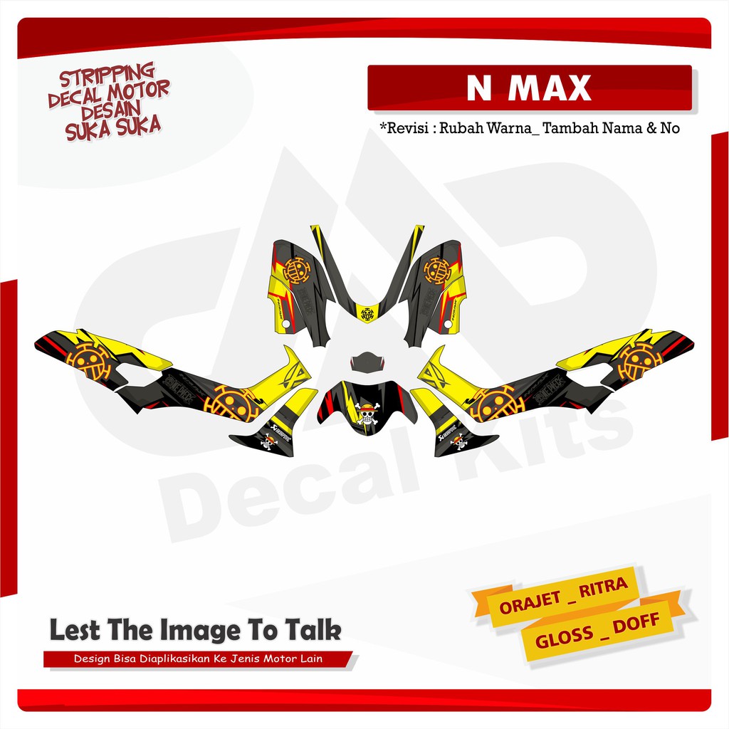 Jual Sticker Striping Decal Nmax full body Racing abs custom design one ...
