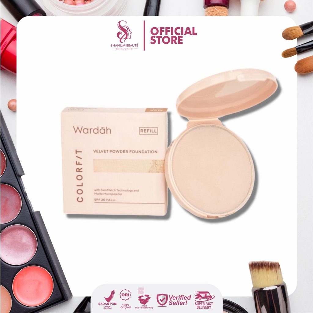 Jual Wardah Refill Colorfit Velvet Powder Foundation - Isi Ulang Bedak ...