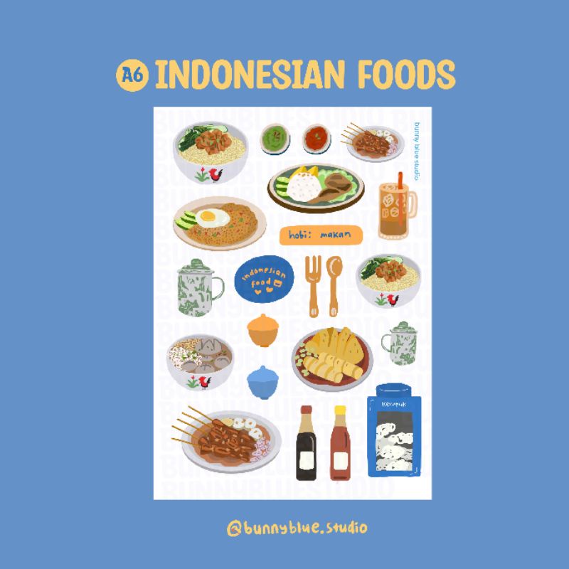 Jual Indonesian Food Sticker Set | Shopee Indonesia