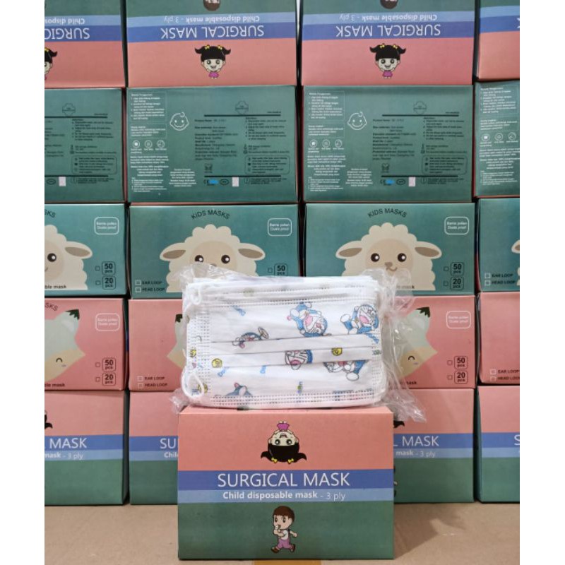Jual Masker 3Ply Anak Motif Isi 50pcs Masker Anak 3 Ply Motif Children ...