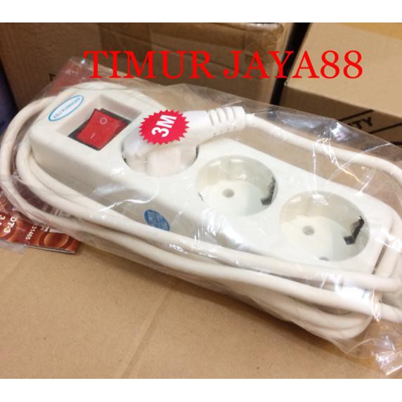 Jual STOP KONTAK + KABEL 3 LUBANG 3 METER 3M COLOKAN LISTRIK STOPKONTAK BERGARANSI | Shopee ...