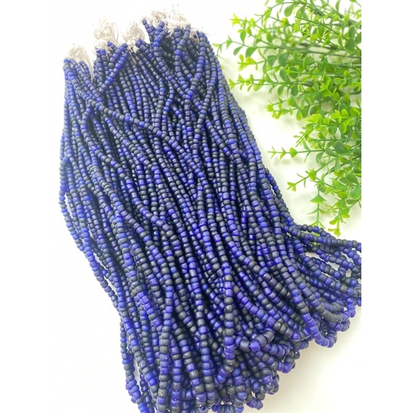 Jual manik biru etnik indopacifik/manik dayak kalimantan / borneobeads ...