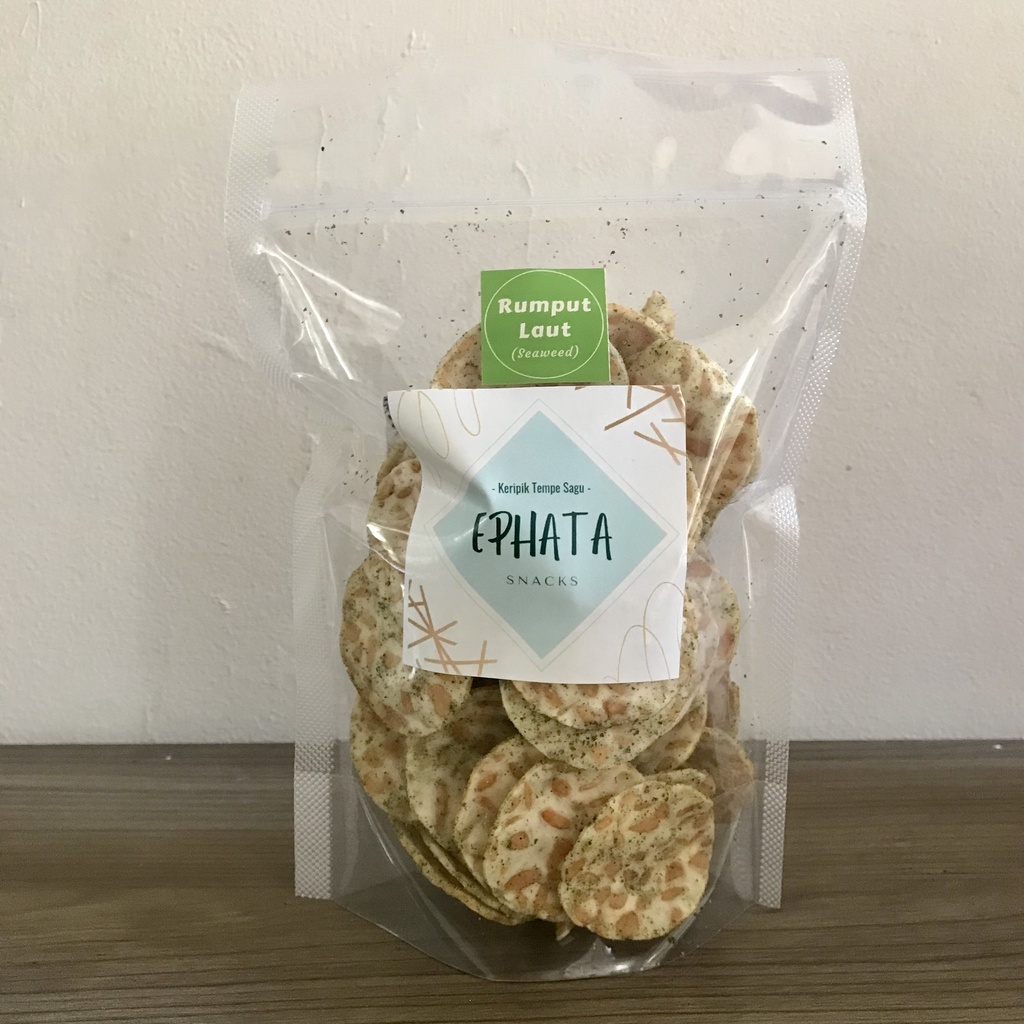 Jual Ephata Keripik Tempe Sagu - Rumput Laut (Pouch 120 g) | Shopee ...