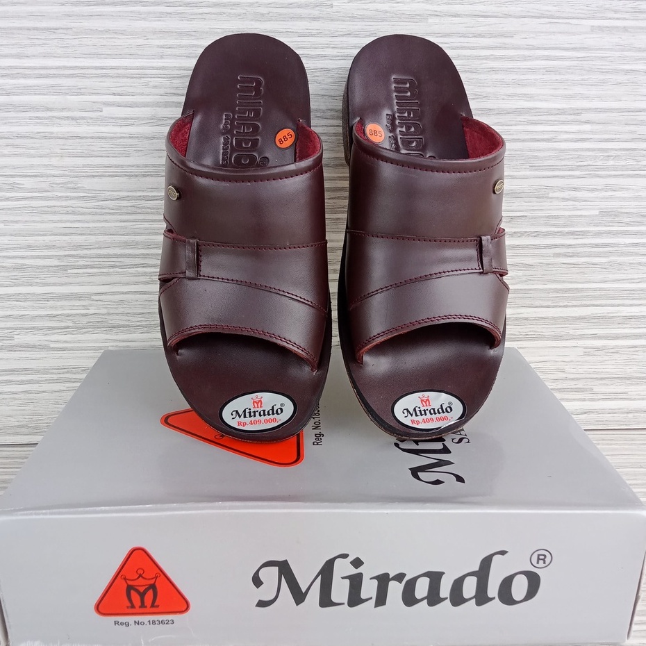 Jual mirado sandal pria kulit asli type 885 sandal flip flop slide pria ...