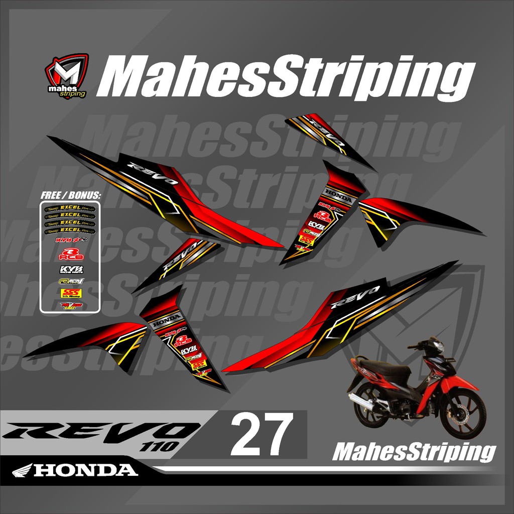 Jual Striping Sticker Revo 110 - Stiker Lis Variasi Revo Lama 2007 ...