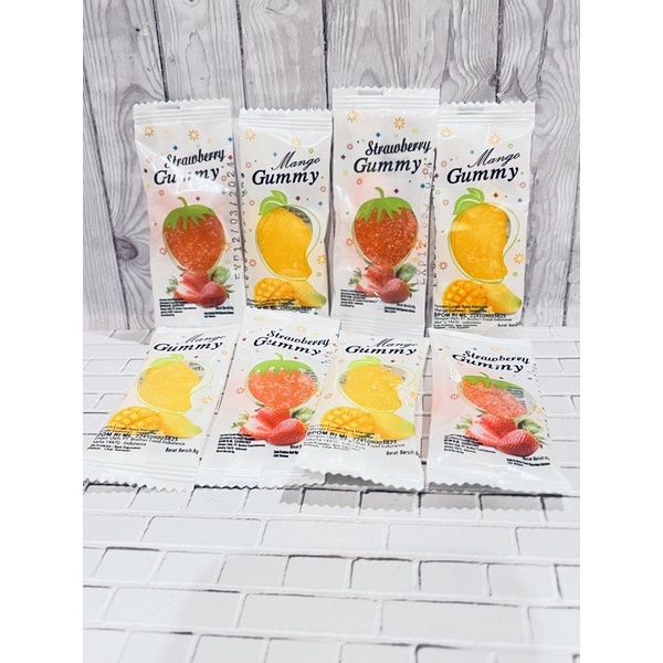 Jual PERMEN JELLY MANGO / STRAWBERRY GUMMY | Shopee Indonesia