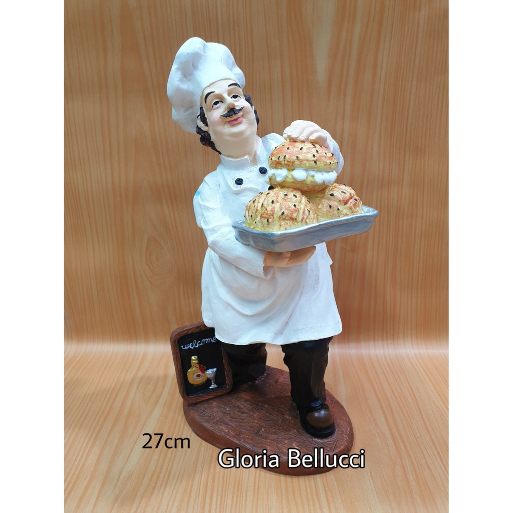 Jual patung pajangan koki roti bakery chef cafe restoran dekorasi dapur ...