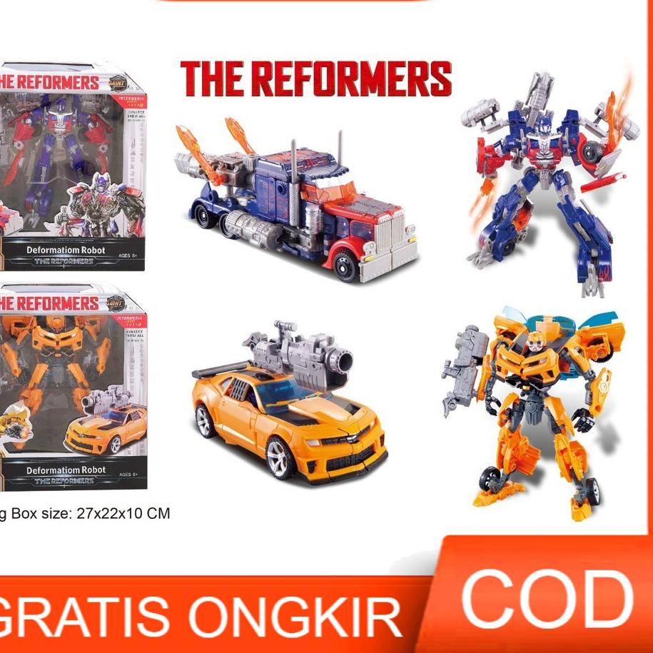 Jual Kekinian Mainan Action Figure Transformers The Reformers Optimus Prime Bumblebe - Mainan ...