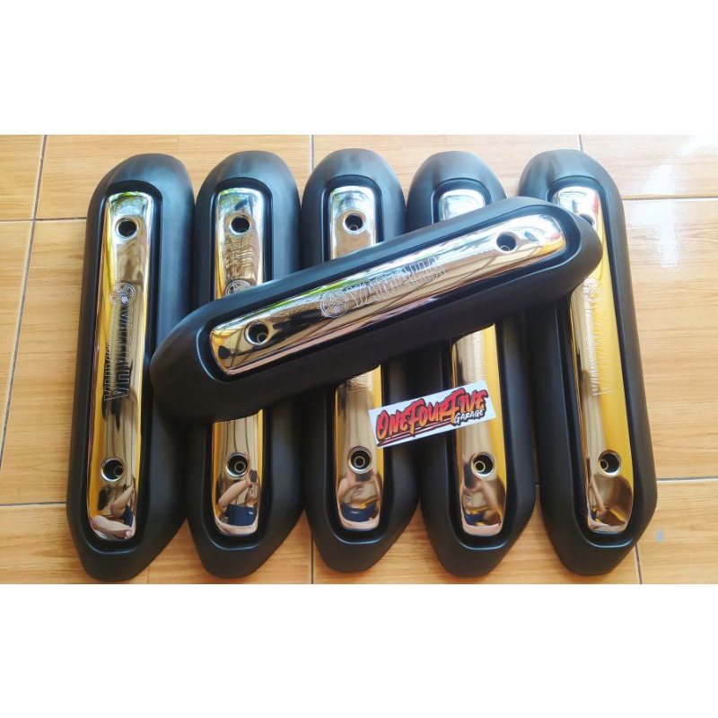 Jual tameng knalpot dan List besi chrome Mio Smile Soul Fino set ori ...